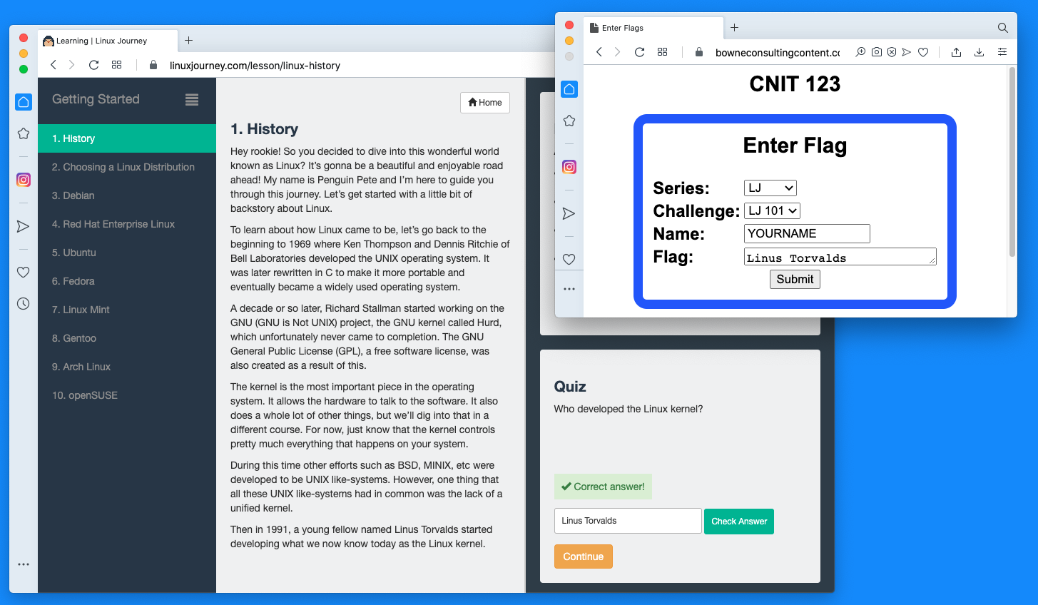 LJ 101-807: Linux Journey (83 pts)